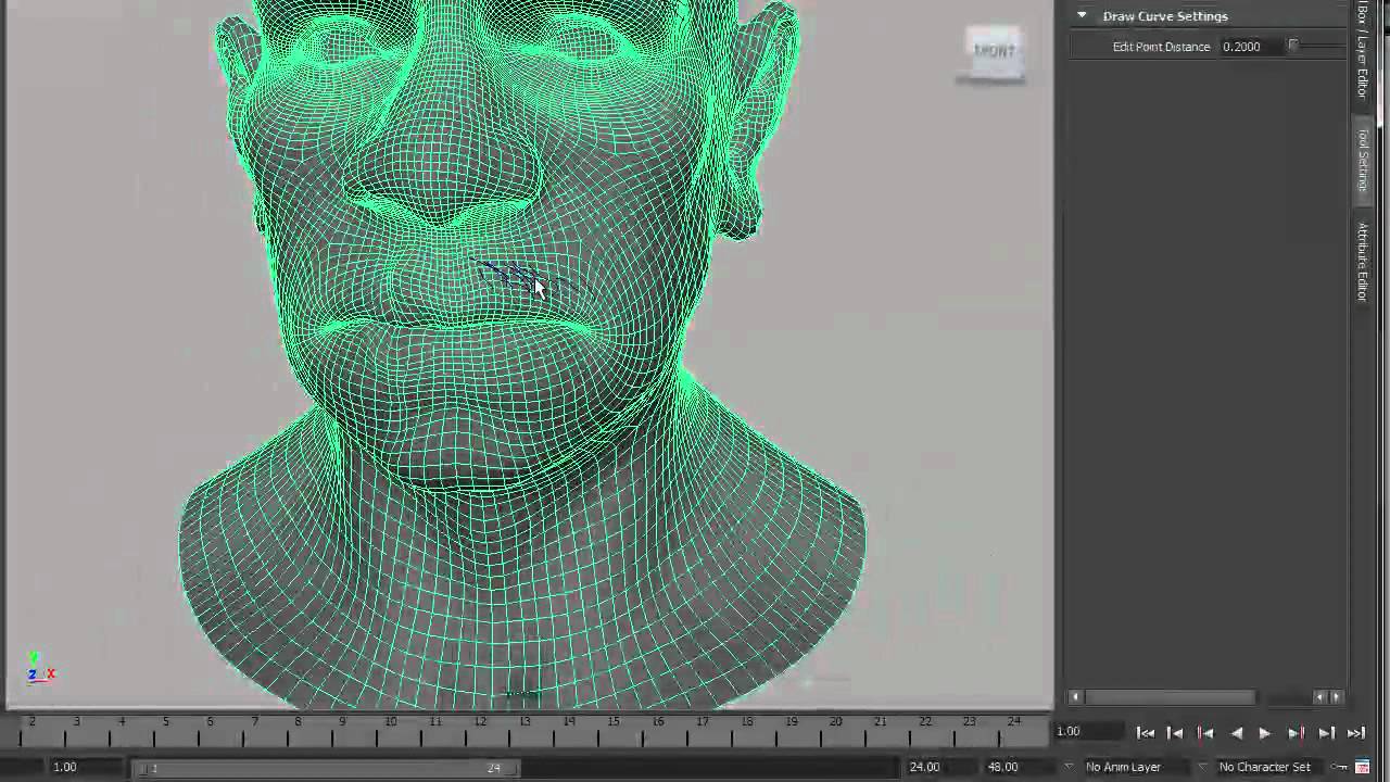 Maya Draw Curve Context