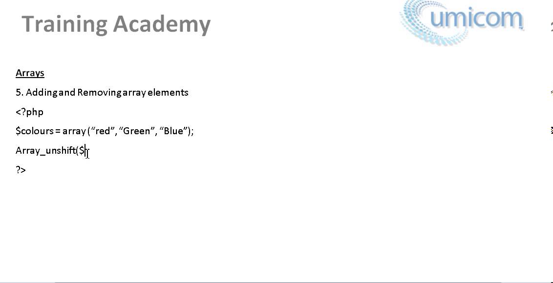 Part 34: Learning Programming (PHP Web Development) - Adding and Removing array elements