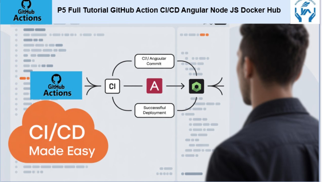 Dockerize Angular App using GitHub Action | CI CD Pipeline, Angular app by GitHub Action in English