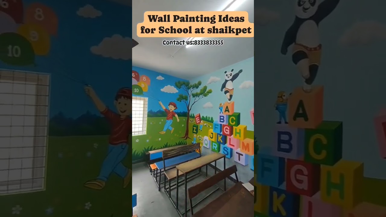 wall painting ideas for school #nurseryschool