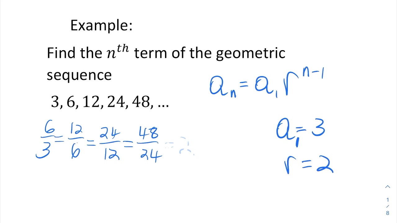 Finding nth Term of Geometric Sequences