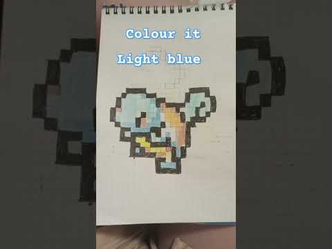 Tutorial on pixel arts #pokemon #pixelart #bulbasaur #charmander #squirtle #anime