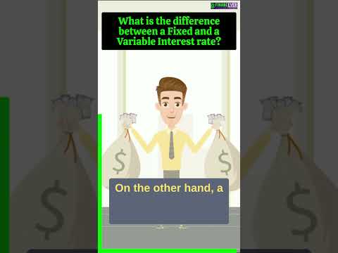 What is the difference between a Fixed and a Variable interest rate? #personalfinance #financialfree
