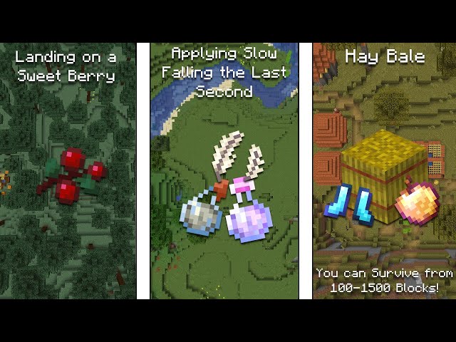 How does MLG trick work in Minecraft?