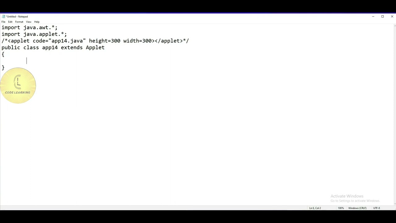 Java | Applet 'Font class' | CodeLearning