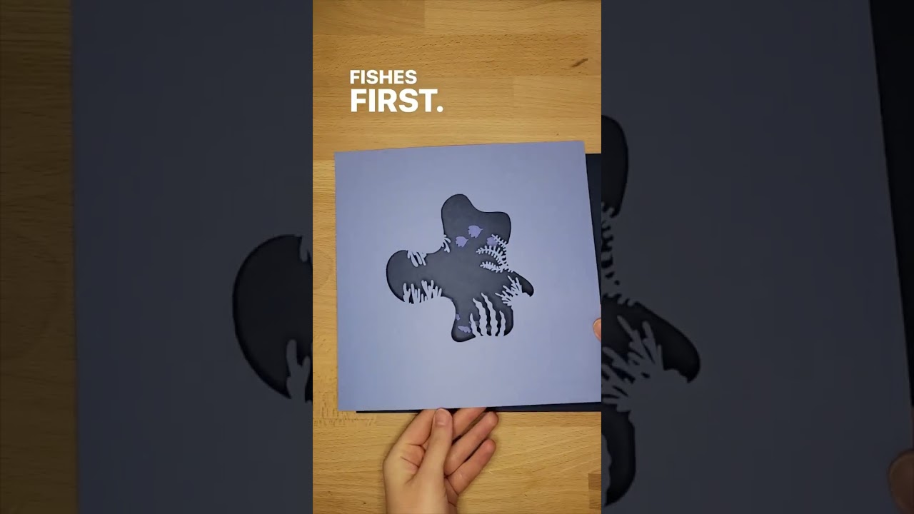 Look at this GORGEOUS under the sea framed layered paper artwork! Let's make it together!