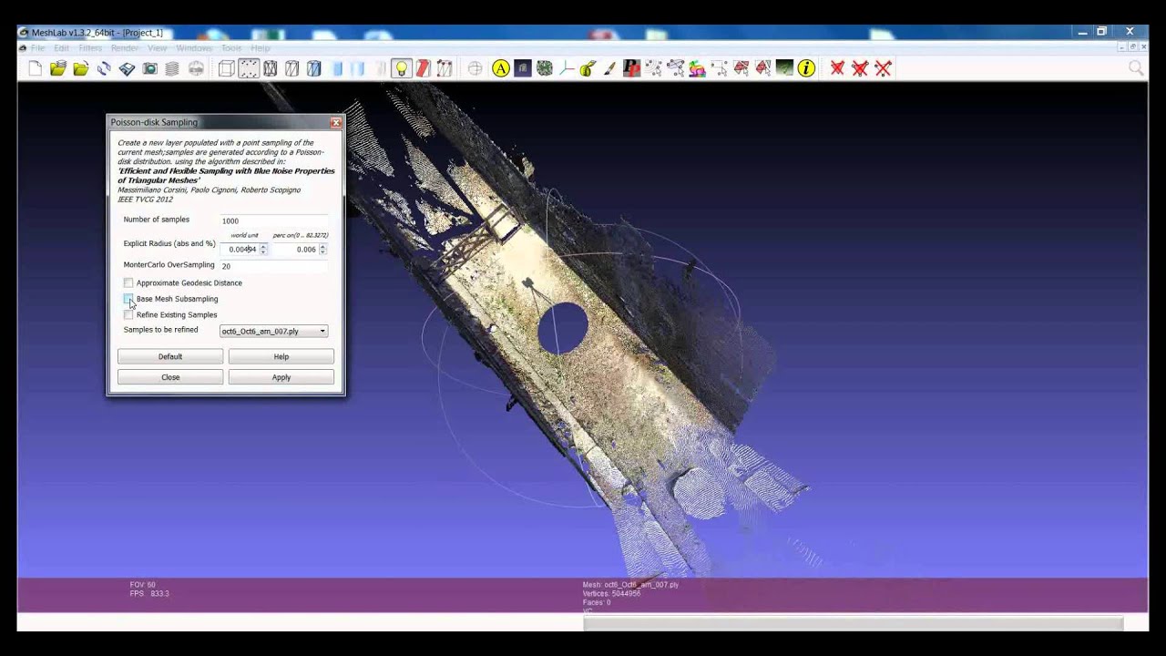 Point Clouds: Poisson Disk Sampling