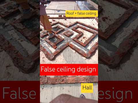 Pre Roof + false ceiling design works #home #house #engineer #roof #slab #construction
