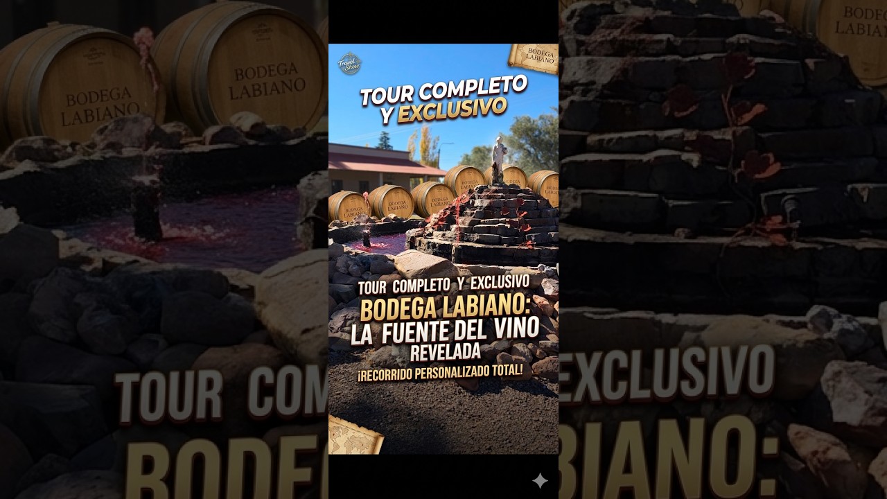 ​¿Vino gratis de una fuente? 🍷 Tour completo por Bodega Labiano en San Rafael.