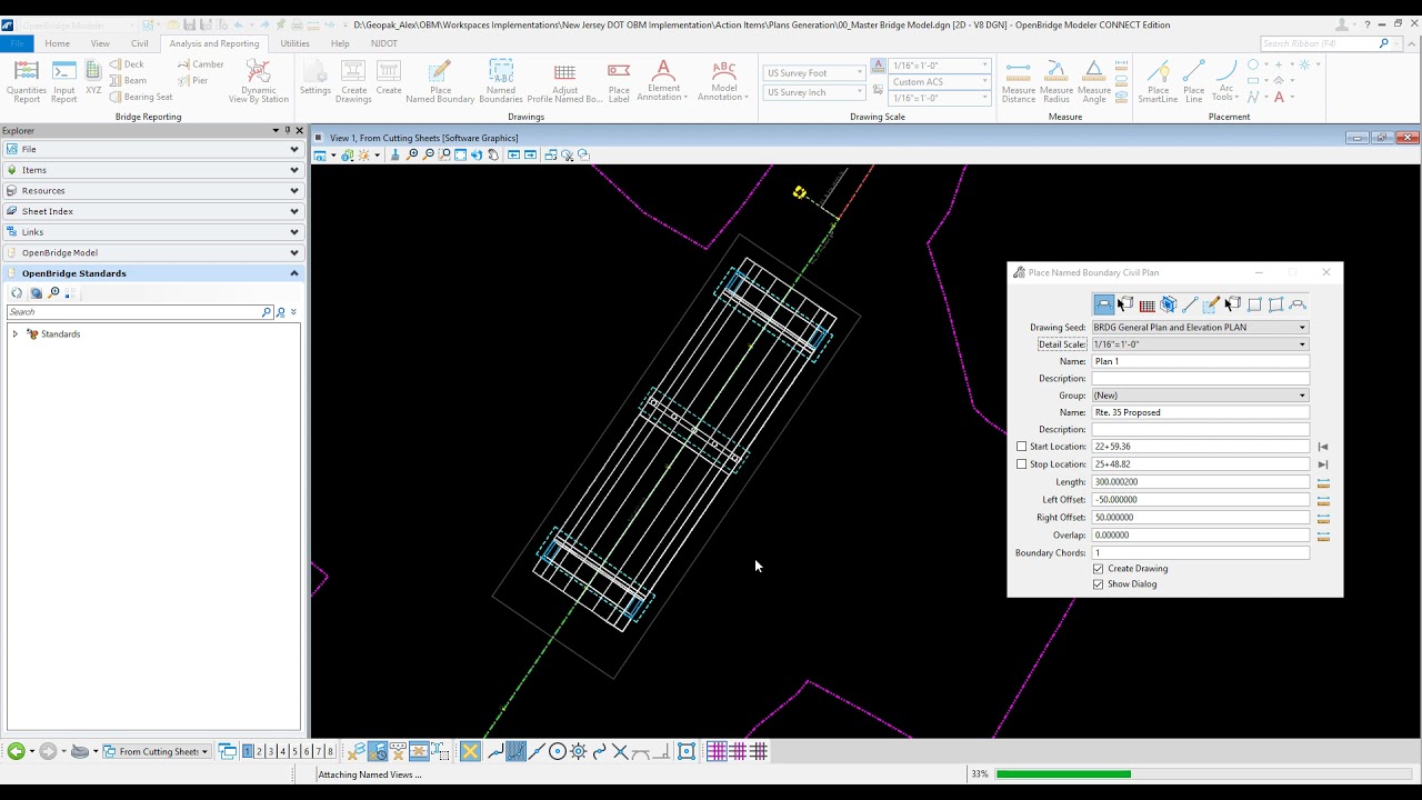 NJDOT Bridge Plan Elevation Sheet Creation