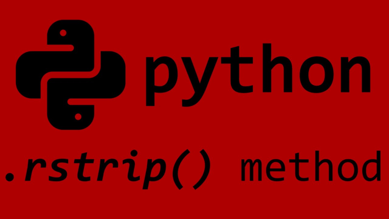 Python rstrip() string method