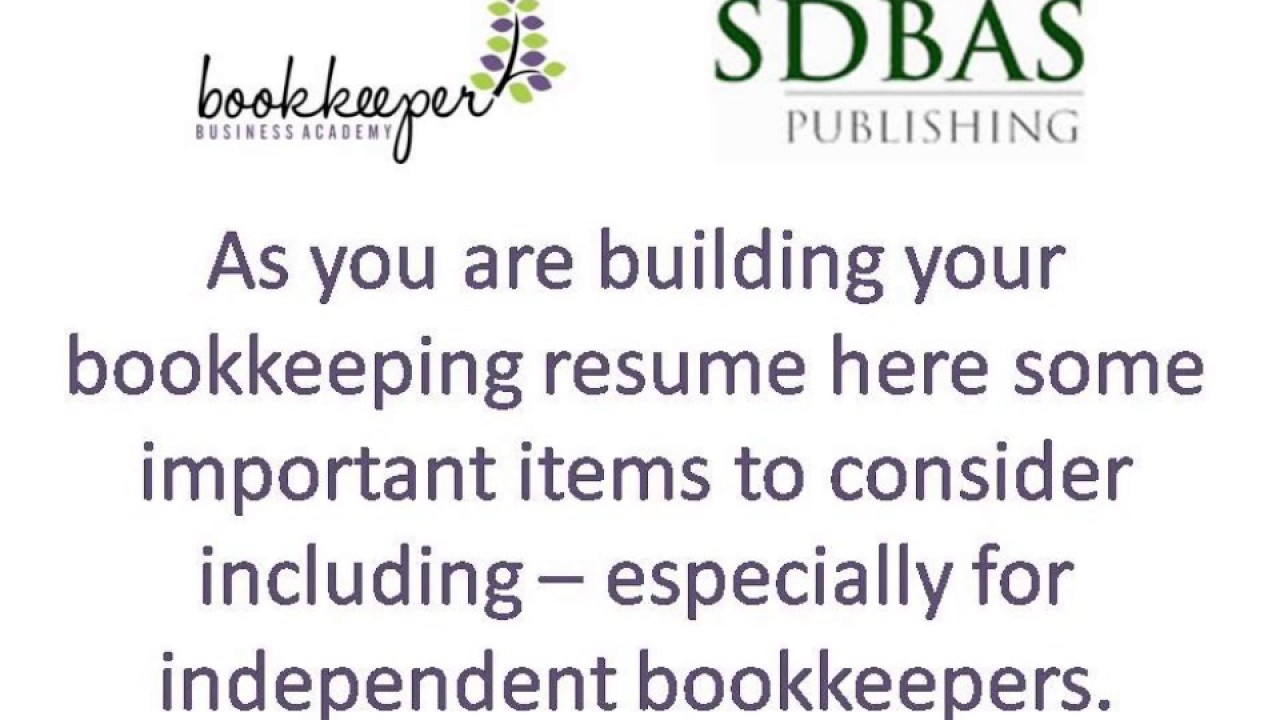 A free bookkeeper resume sample download