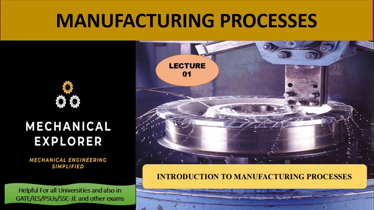 LECTURE - 01 | INTRODUCTION TO MANUFACTURING