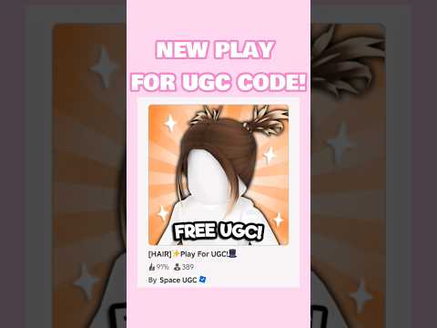✨️NEW Play for UGC🎩 Code! 15k points!🌸 #robloxugc #robloxcodes #roblox #robloxshorts #robloxafk