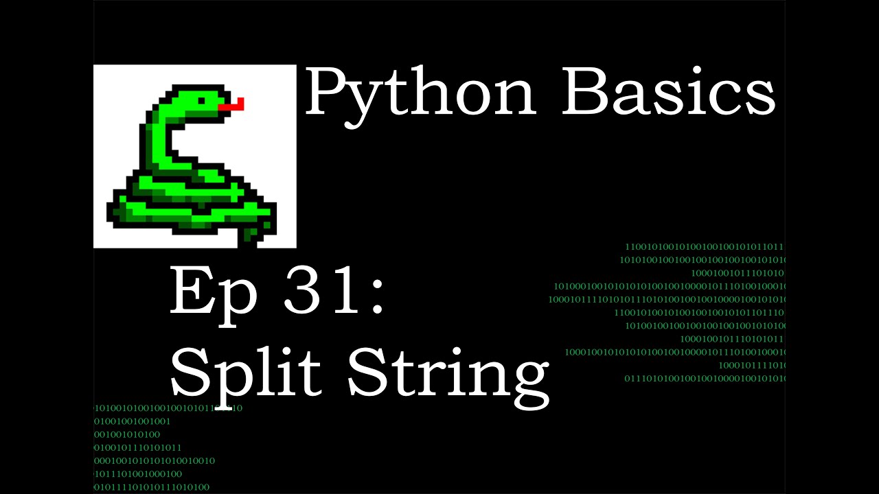 Python Basics How To Split a String