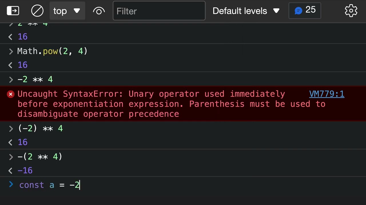 JavaScript tips — The exponentiation operator (**)