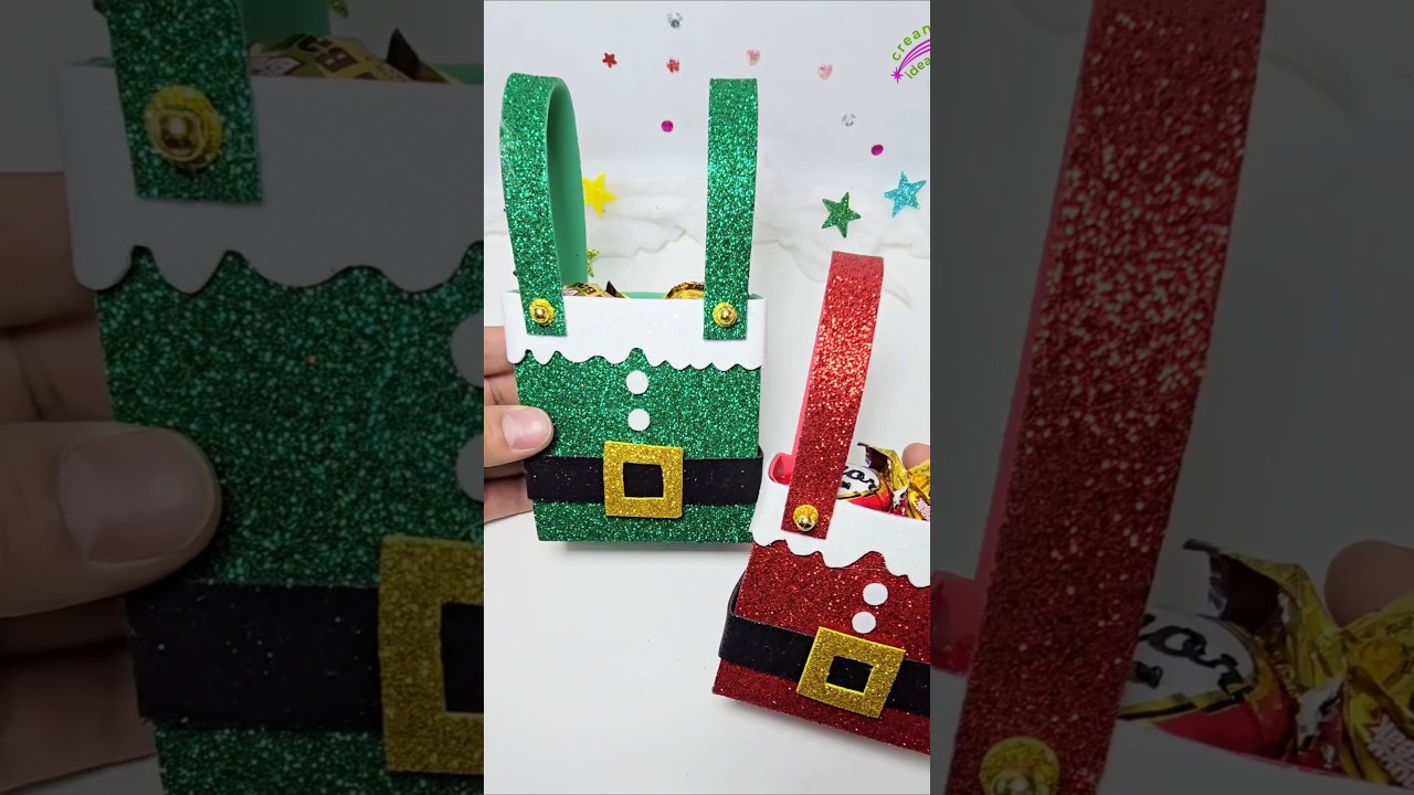 Cajitas NAVIDEÑAS de foamy o goma eva #diy #navidaddiy #navidad #ideas #craft #diynavidad #creative