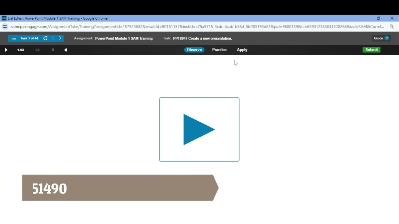 PowerPoint Module 1 Sam Training | CISC 120 Intro Computers/App Software | PowerPoint Module 1 Sam