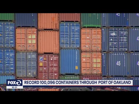 Business is booming at the Port of Oakland as imports hit a new record