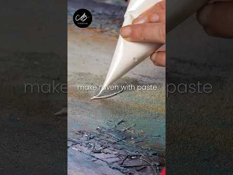 How to: Mixed Media Raven Art (Crazy Textures) | AB Creative #shorts #art