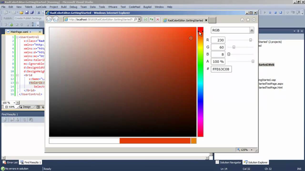 ColorEditor - Part 1: Getting Started (Silverlight & WPF)