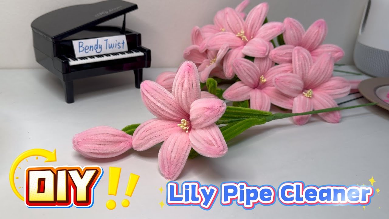 DIY Pipe Cleaner Lily | Easy Bendy Twist Flower Tutorial 🌷