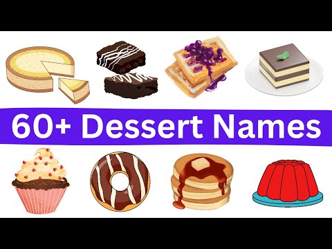 60+ Dessert Names in English | Different Types of Dessert Name | English Speaking Practice