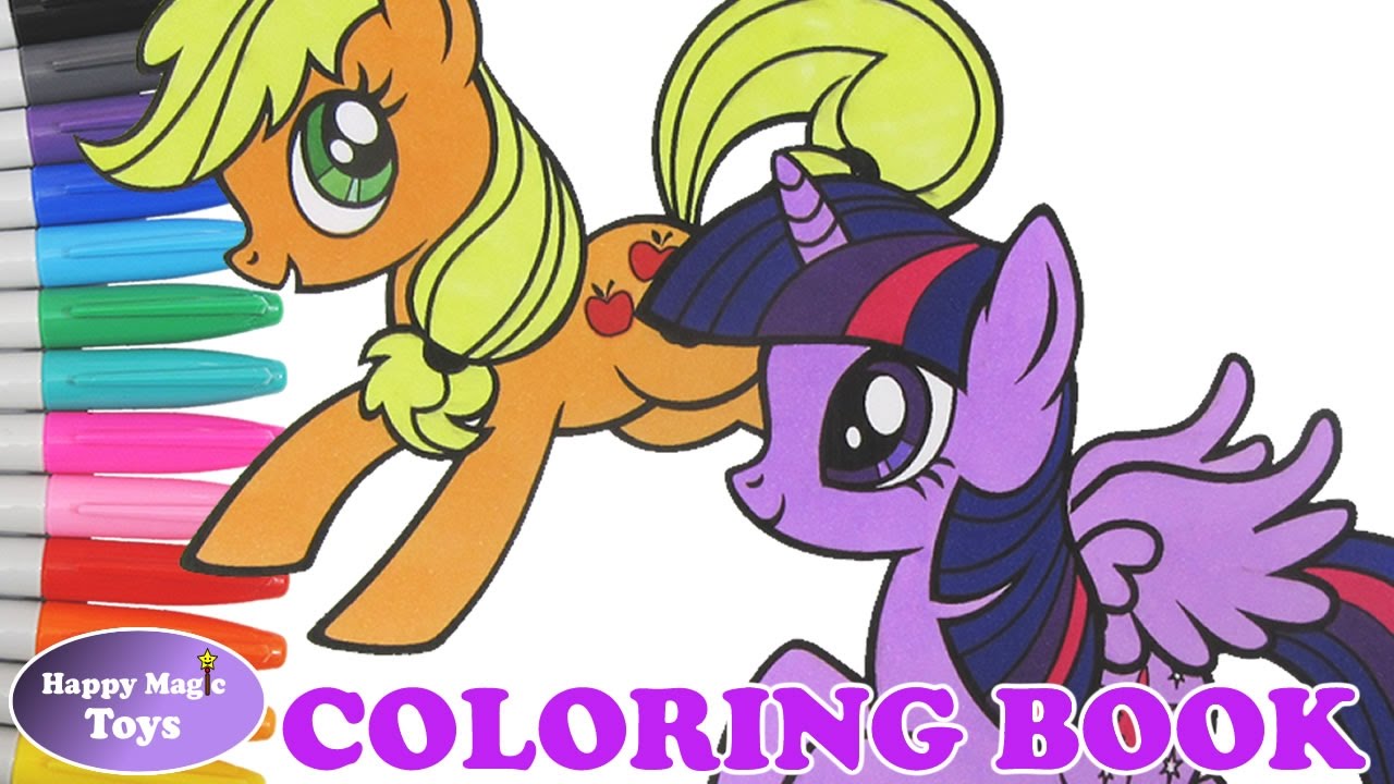 MLP Applejack Twilight Sparkle Coloring Book My Little Pony Coloring Page Friendship is Magic