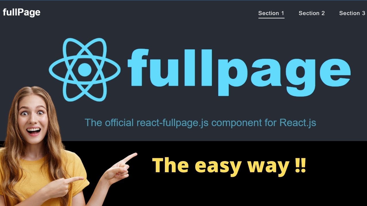 Awesome Full Page Scrolling Effect in React JS |  #reactjs #fullpagejs #fullscreenscroll