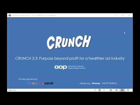 AOP Crunch 3.3 - Purpose beyond profit for a healthier ad industry
