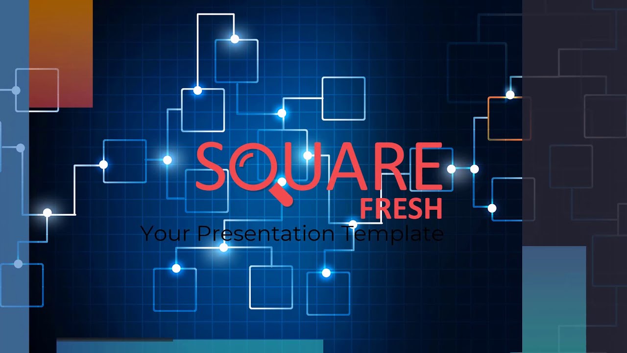 Square Fresh PowerPoint Template