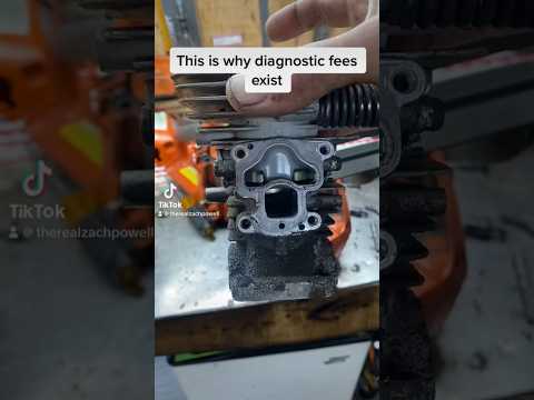 Diagnostic fees often turn into “just keep it for parts” lol #husqvarna #chainsaw #chainsawrepair