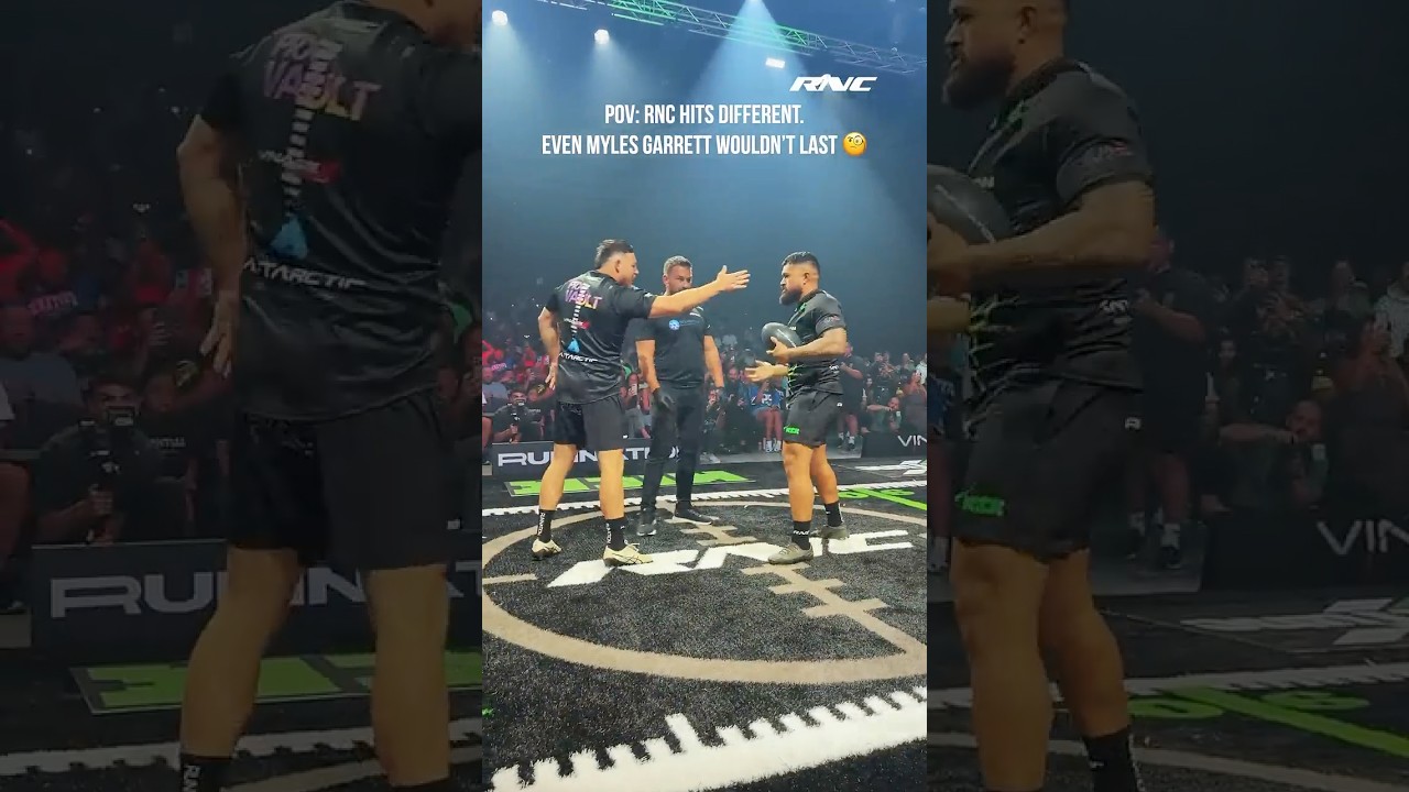 Be honest… would Myles Garrett survive ONE round at RNC? 👀