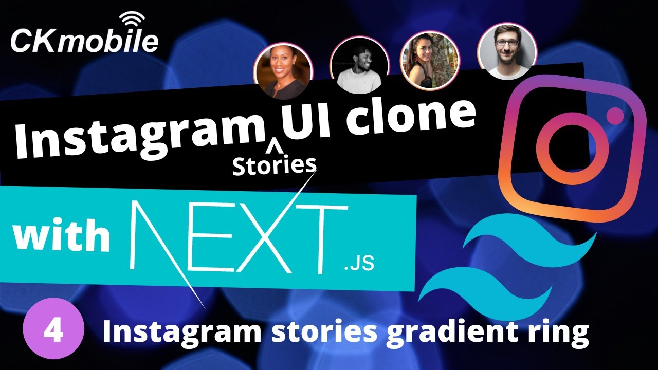 Instagram UI Clone (Stories) with NextJS and TailWindCSS #4 gradient ring