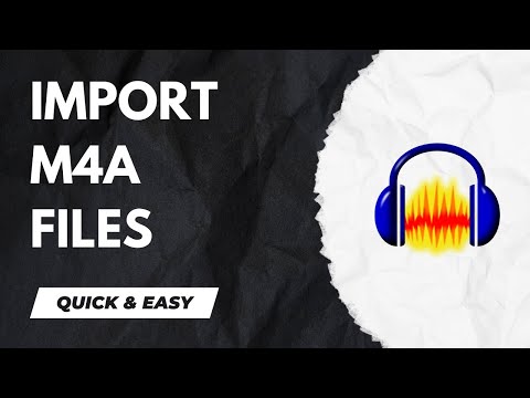 Audacity Tutorial - How To Import m4a Files - 2024
