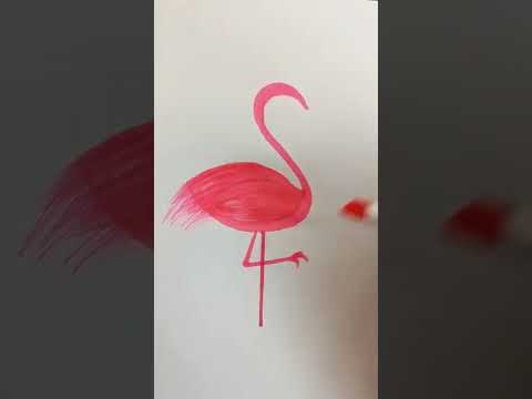 An Easy Flamingo Drawing