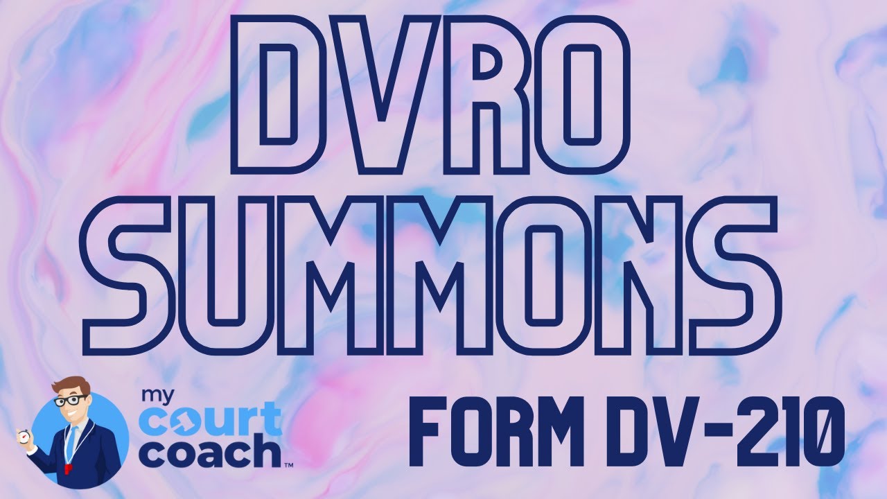 DV-210 Summons for Domestic Violence Restraining Order