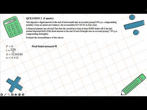 Question 2 Paper 2 2022 Past QCAA general maths external exam question