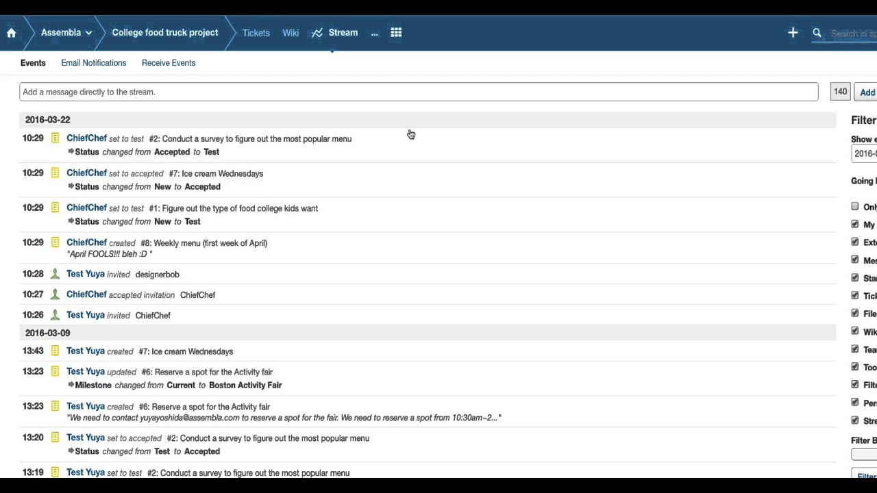 Assembla Navigation Tutorial