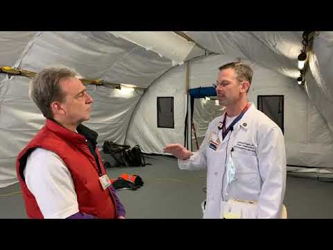 Medical Triage Tents: Dr. Josh Kugler, Chair of Emergency Services