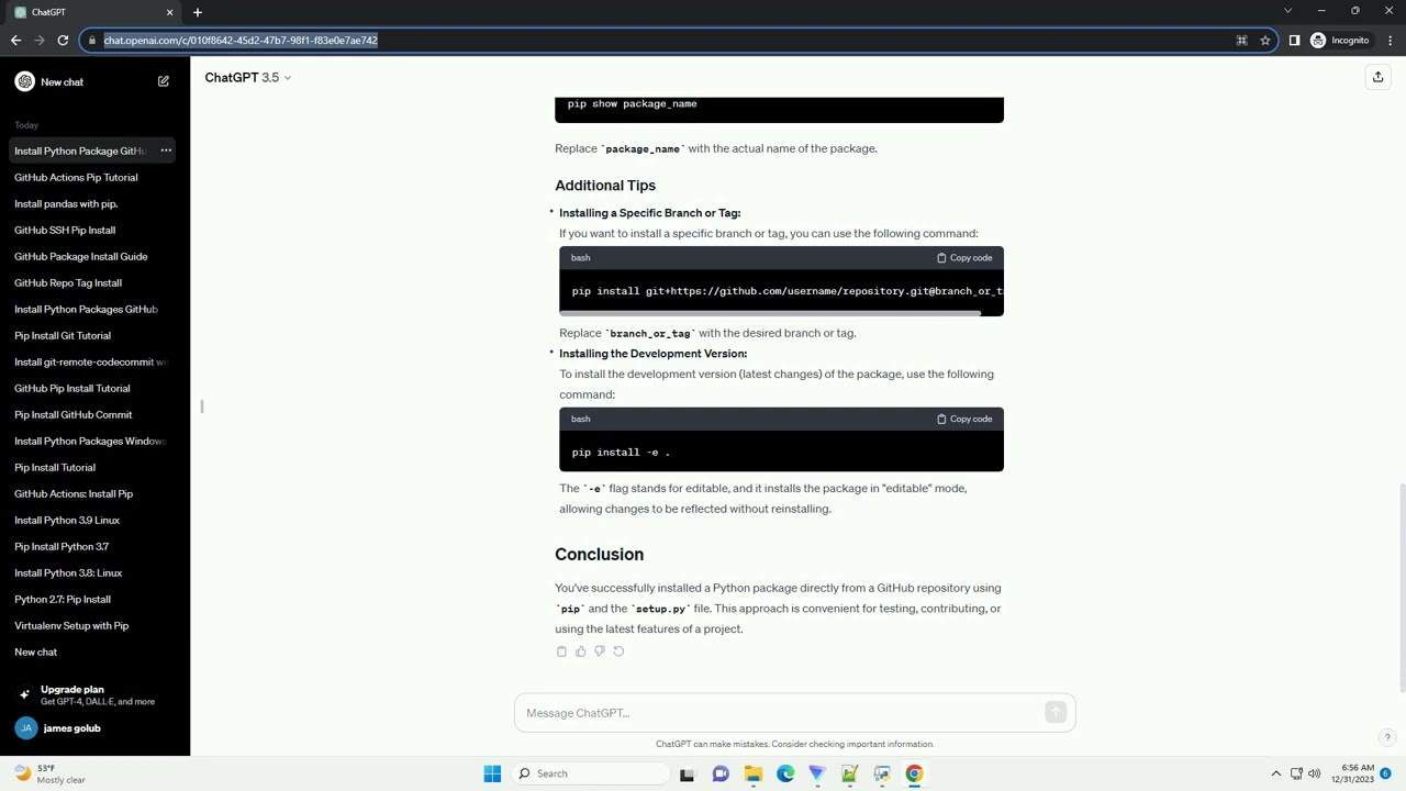 pip install github setup py