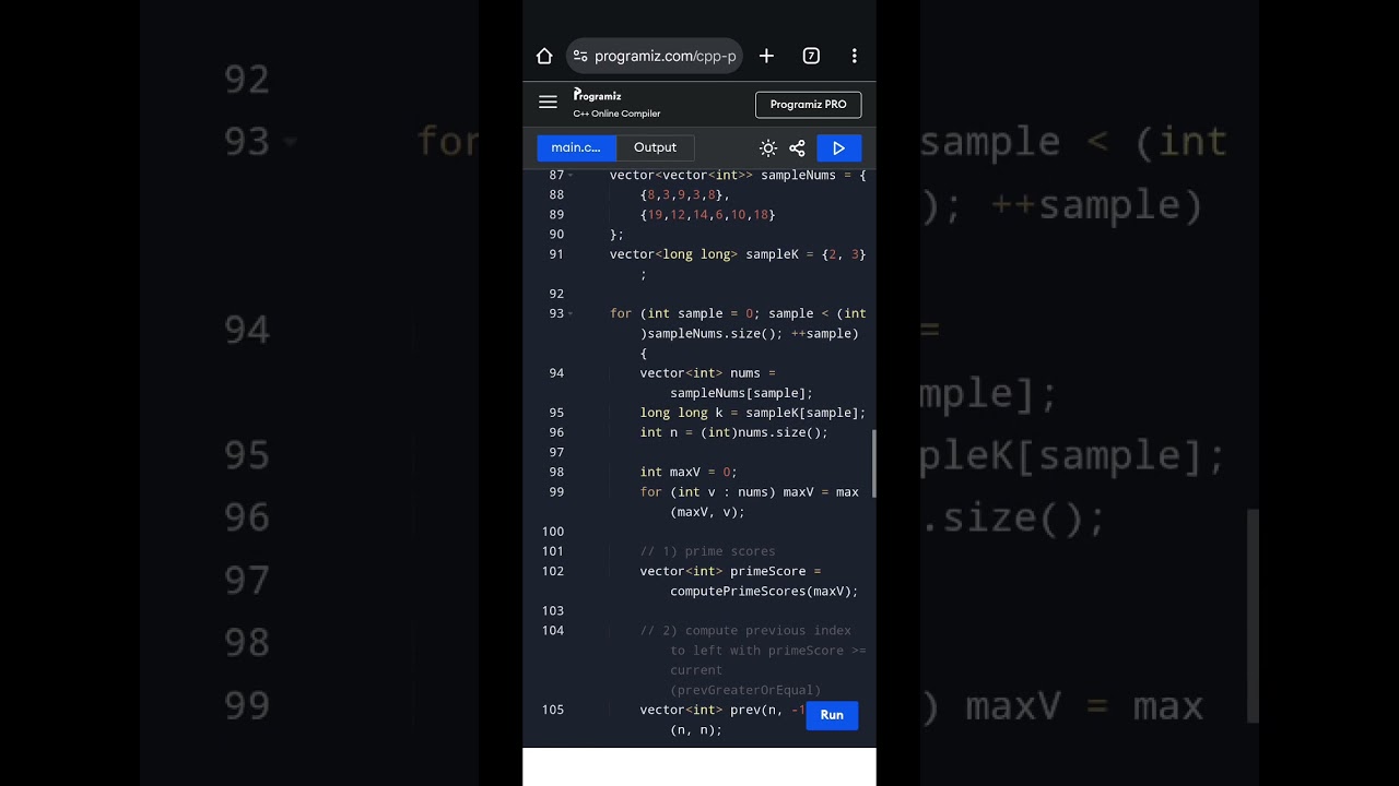 C++ Program to Maximize Score Using Prime Factors and Subarrays | Competitive Programming