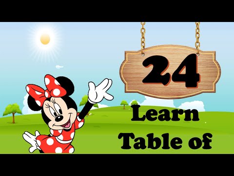 Table of 24 | Learn Multiplication Table of Twenty four | Tables for ...