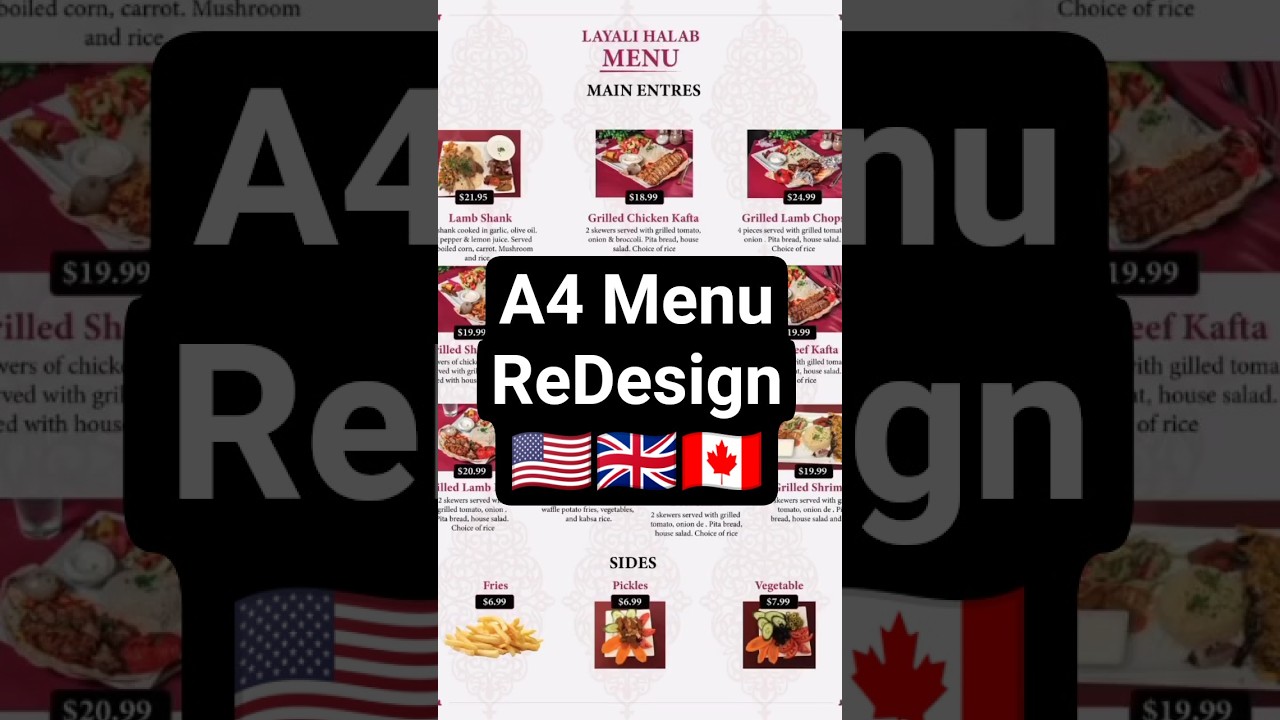 DESIGN BOOK MENU |RESTAURANT MENU CARD DESIGN #menucarddesign #asmrsounds #asmr