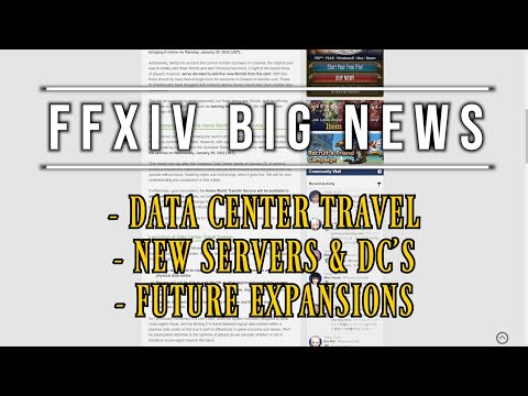 FFXIV: Planned Expansion Of FFXIV Servers & CROSS DC TRAVEL!