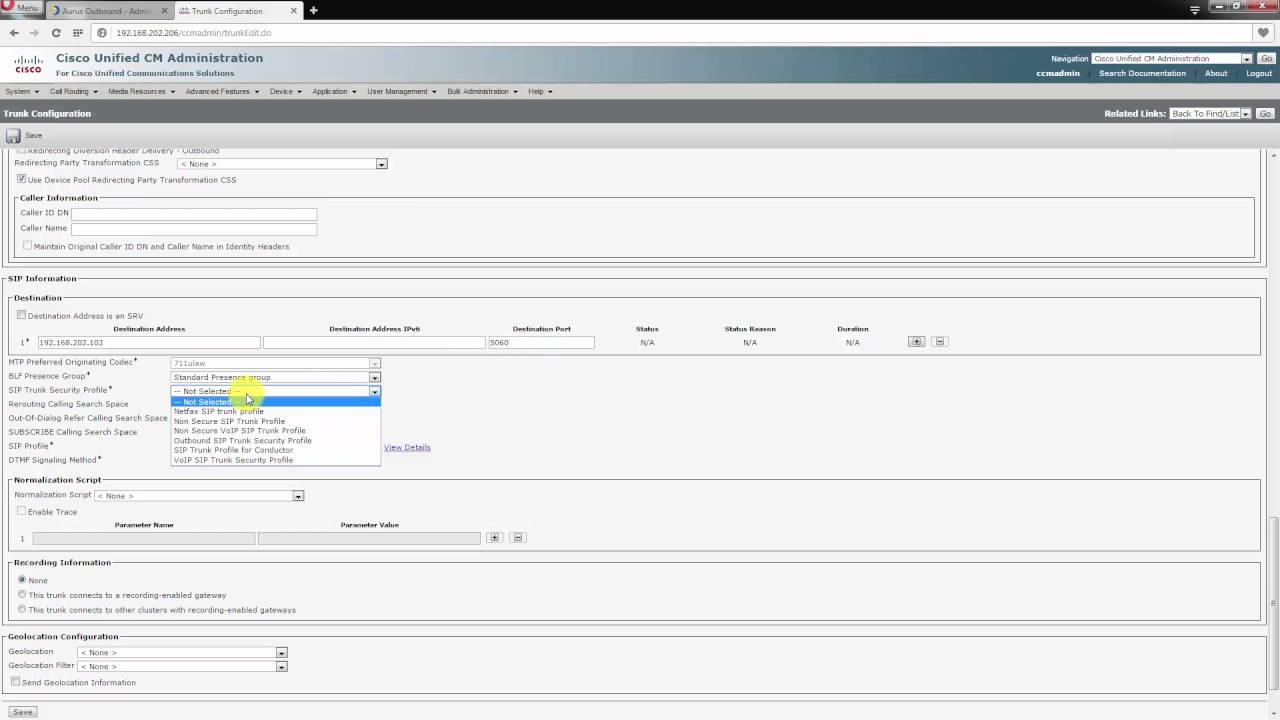 Configuring Aurus Outbound and starting the test campaign