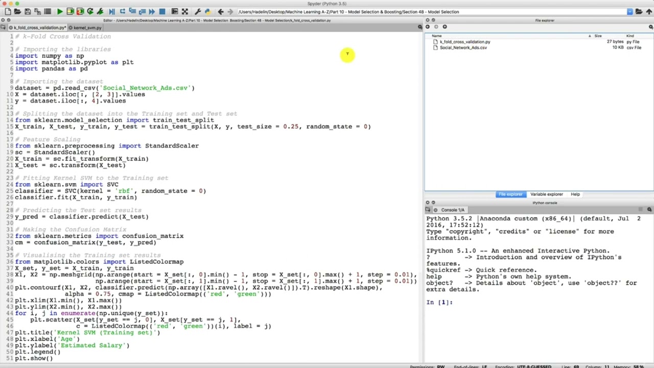 k-fold cross validation in python video 253 machine learning