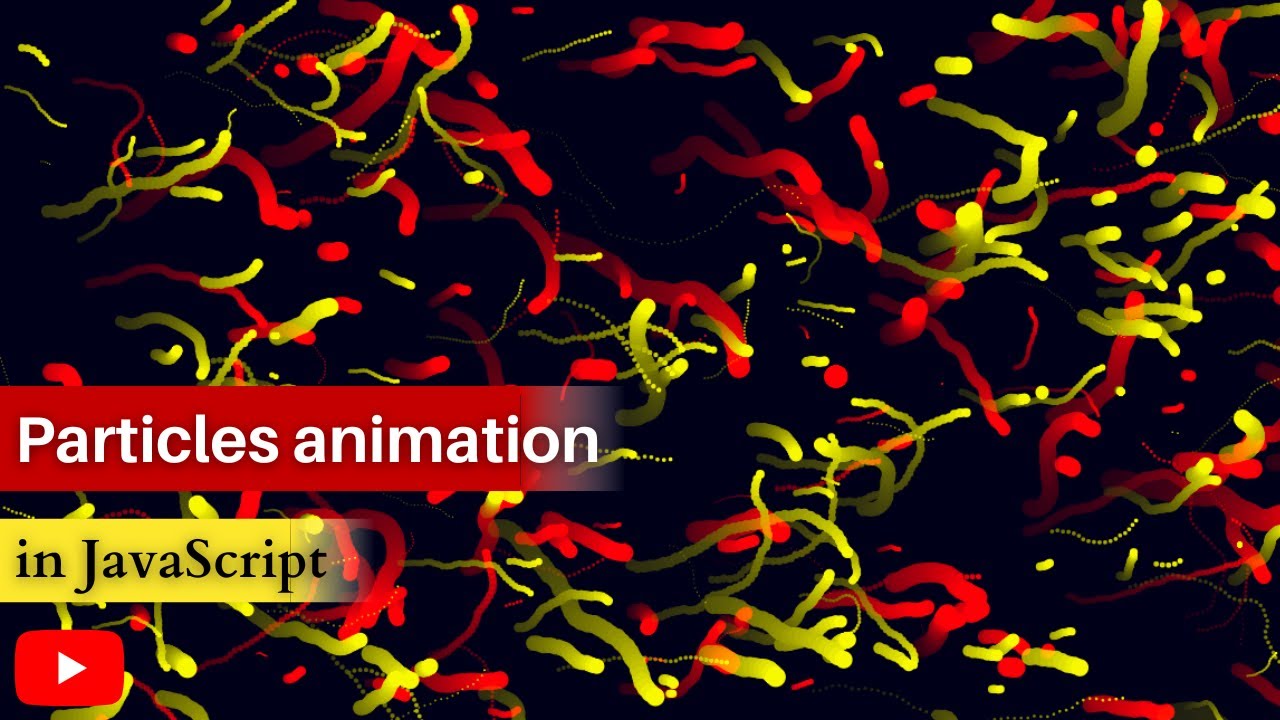 Colorful Particles animation in HTML CSS - JavaScript CANVAS
