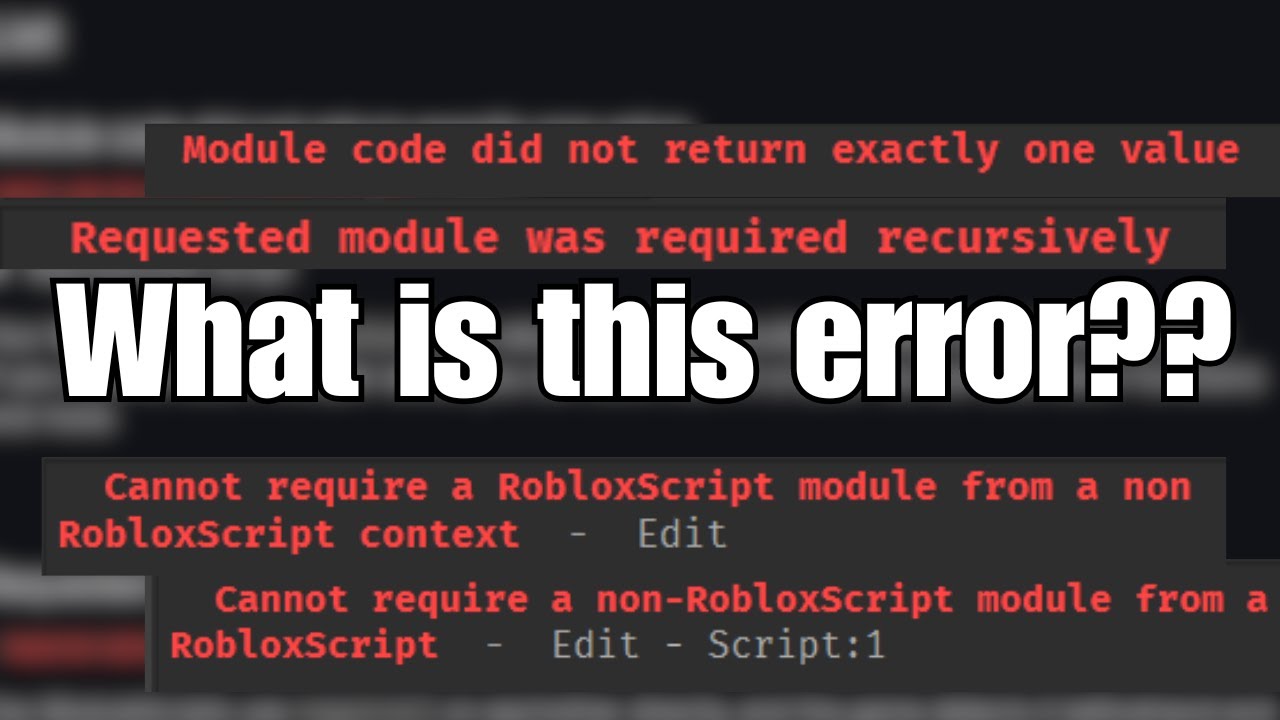 Every require() Error on Roblox Explained.