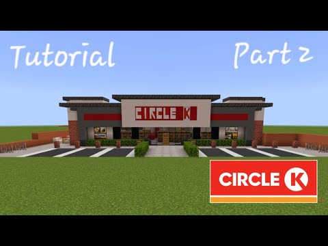 Tutorial: How to make a Circle K Gas Station IN MINECRAFT!!!!! Part 2 Store (2023 City Build)